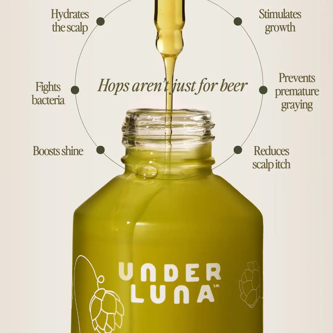 Under Luna Hop Infused Hair Growth Serum | premature graying & thinnin ...
